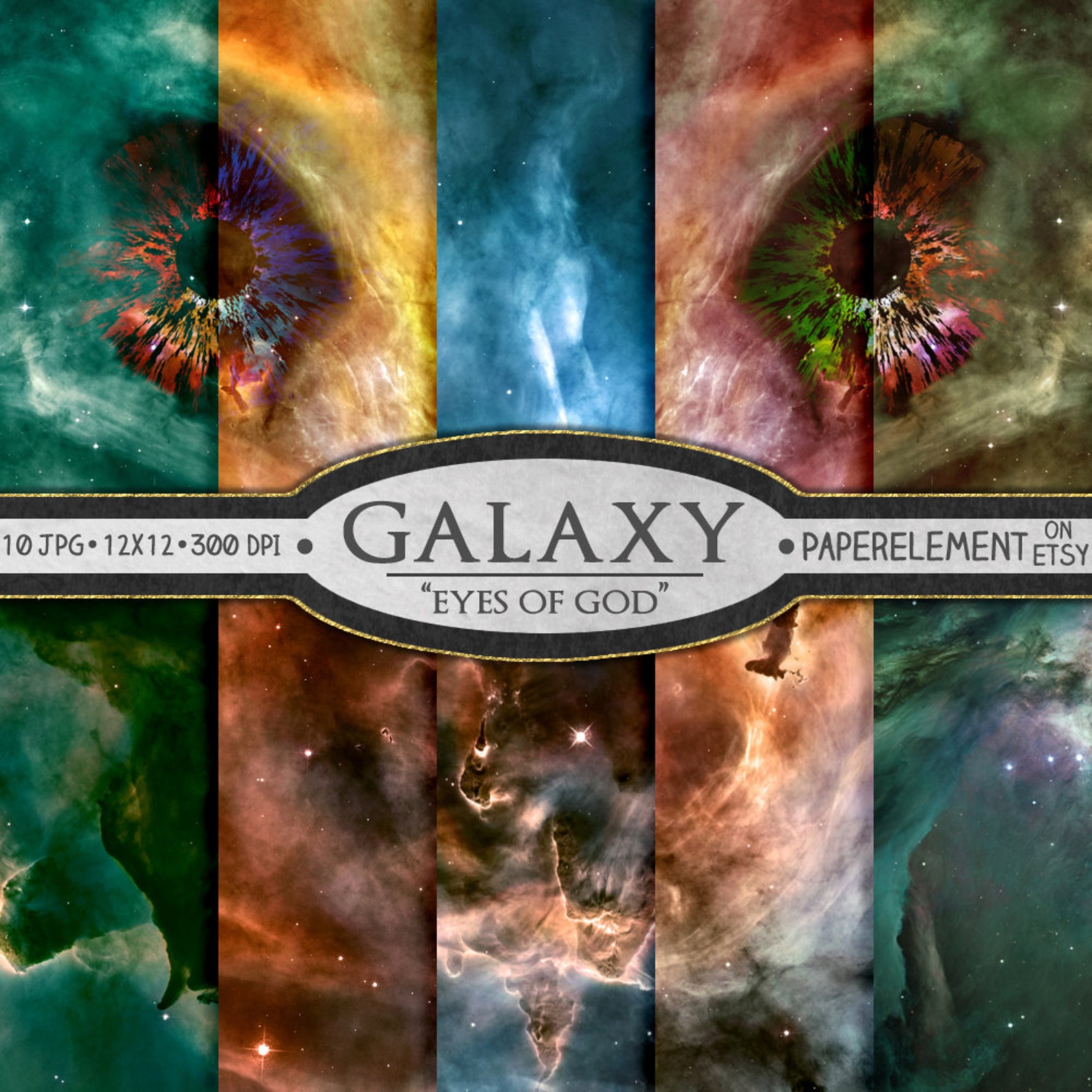 Nebula Galaxy Digital Paper: Space Digital Paper Space | Etsy