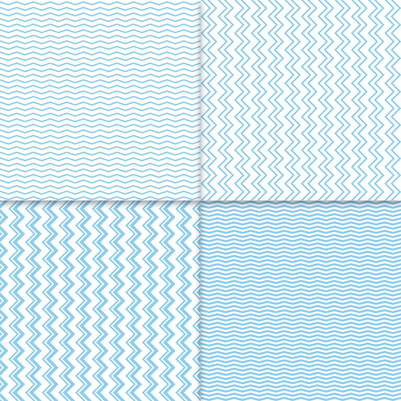 Baby Blue Chevron Digital Paper Pack Instant Download - Etsy