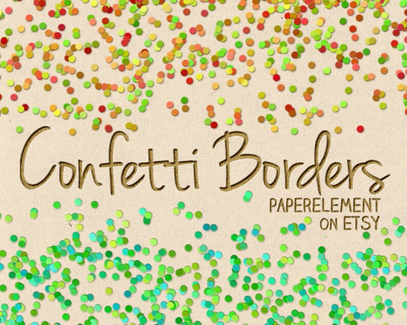 Confetti Clipart: Confetti Clip Art, Confetti Borders, Confetti Overlay ...