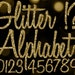 Gold Glitter Alphabet Clipart: Cursive Letters Handwriting Overlay Clip ...