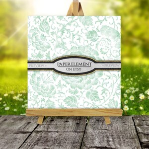 Watercolor Floral Digital Paper: Watercolor Flowers in Ocean Blues, Sea ...