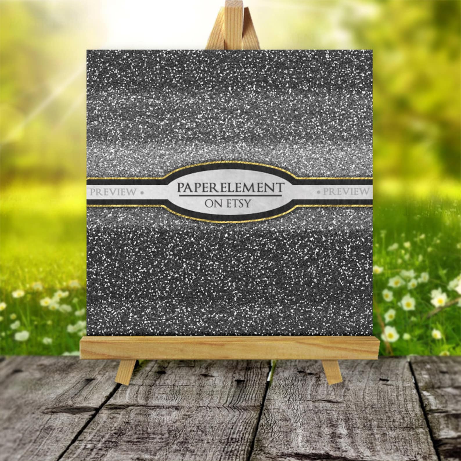 Silver Digital Paper: Black and Silver Glitter Paper Silver - Etsy