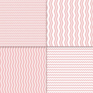 Baby Pink Chevron Digital Paper Pack - Instant Download - Petal, Blush ...