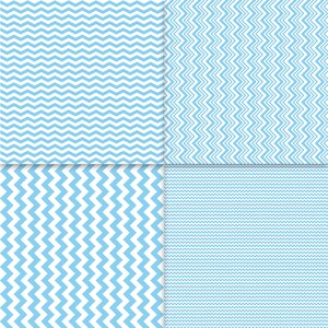 Baby Blue Chevron Digital Paper Pack - Instant Download - Digital ...