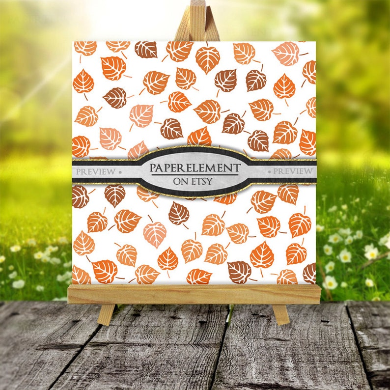 Falling Leaves Digital Paper: Leaf Digital Paper Fall Leaf - Etsy