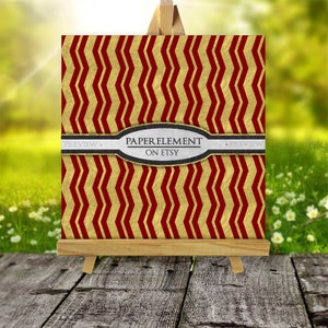 Maroon and Gold Printable Paper Pack - Chevron Digital Scrapbook Paper ...