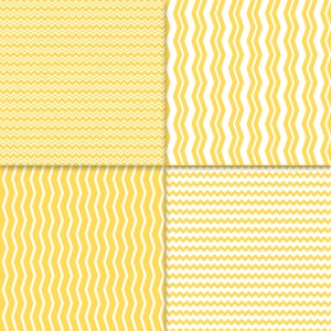 Mustard Yellow Chevron Digital Paper Pack - Instant Download - Chevron ...