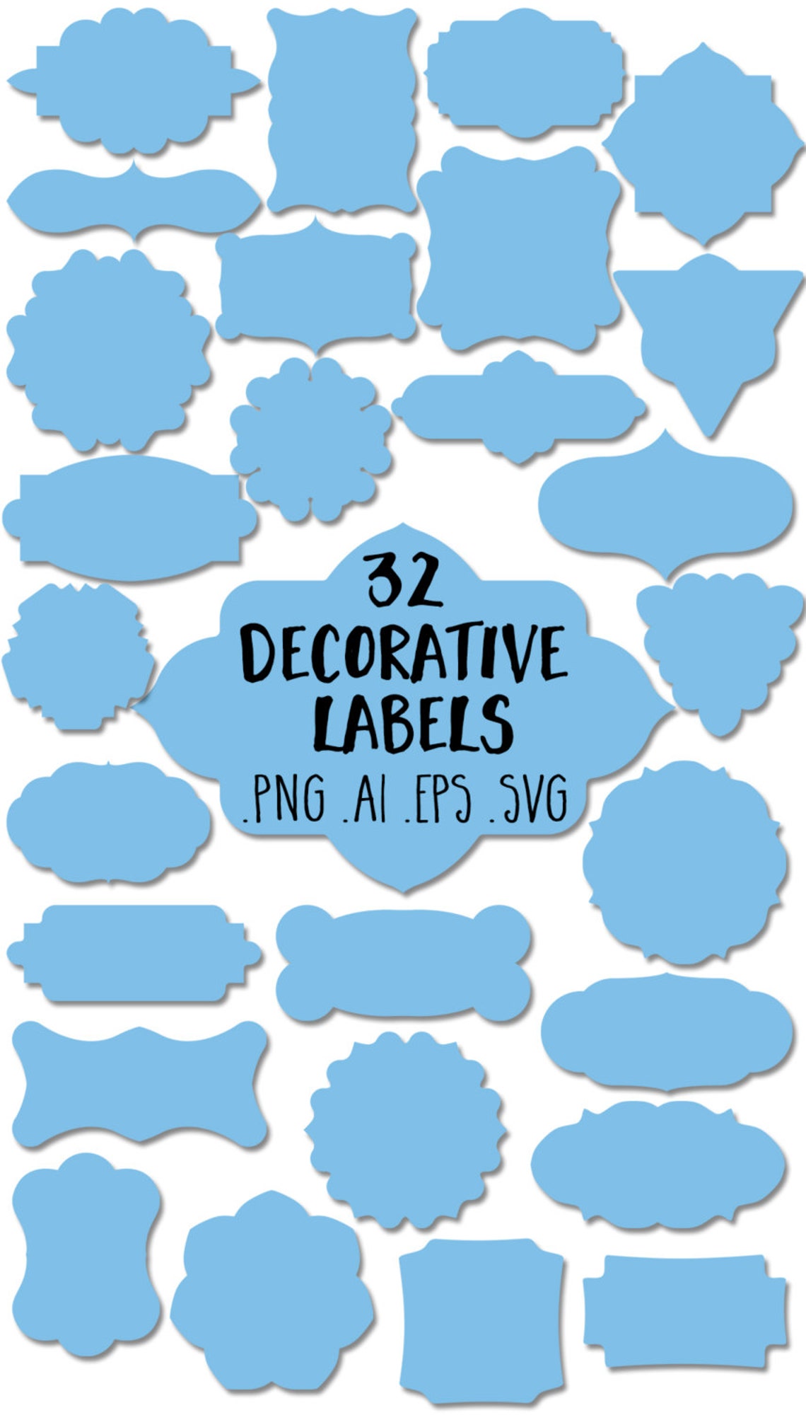 Vector Label Clipart: Labels Clip Art, Decorative Label Clipart, Badge ...