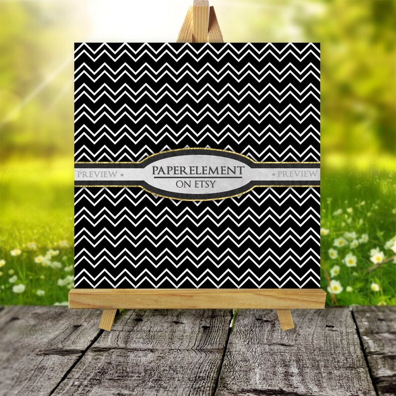 Black Chevron Digital Paper: Chevron Background Chevron | Etsy