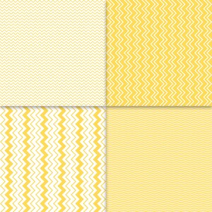 Mustard Yellow Chevron Digital Paper Pack - Instant Download - Chevron ...