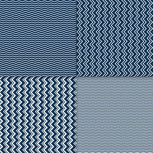 Navy Blue Chevron Digital Paper Pack - Instant Download - Digital ...