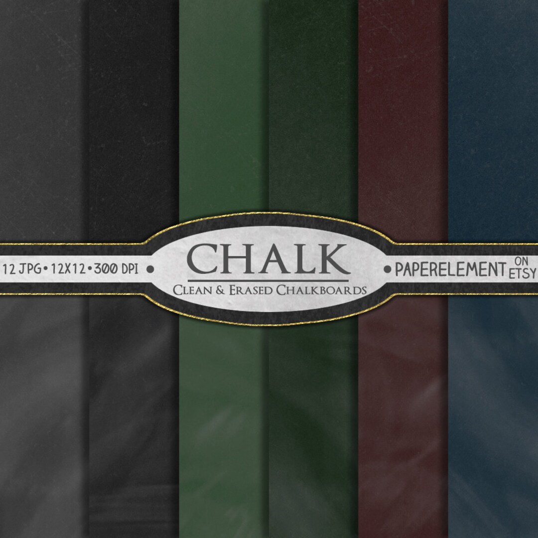 Digital Chalkboard Digital Paper: Chalkboard Scrapbook Paper, Printable ...