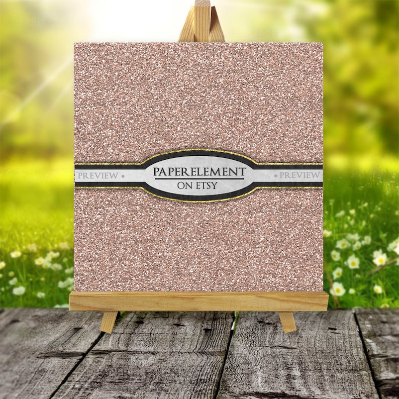 Gold and Rose Gold Glitter Textures Digital Paper - Printable Glitter ...