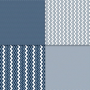 Navy Blue Chevron Digital Paper Pack - Instant Download - Digital ...