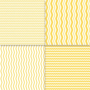 Mustard Yellow Chevron Digital Paper Pack - Instant Download - Chevron ...