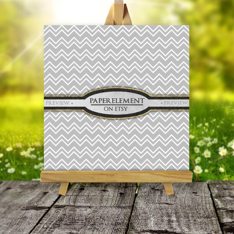Silver Chevron Digital Paper Pack Silver Scrapbook Paper - Etsy