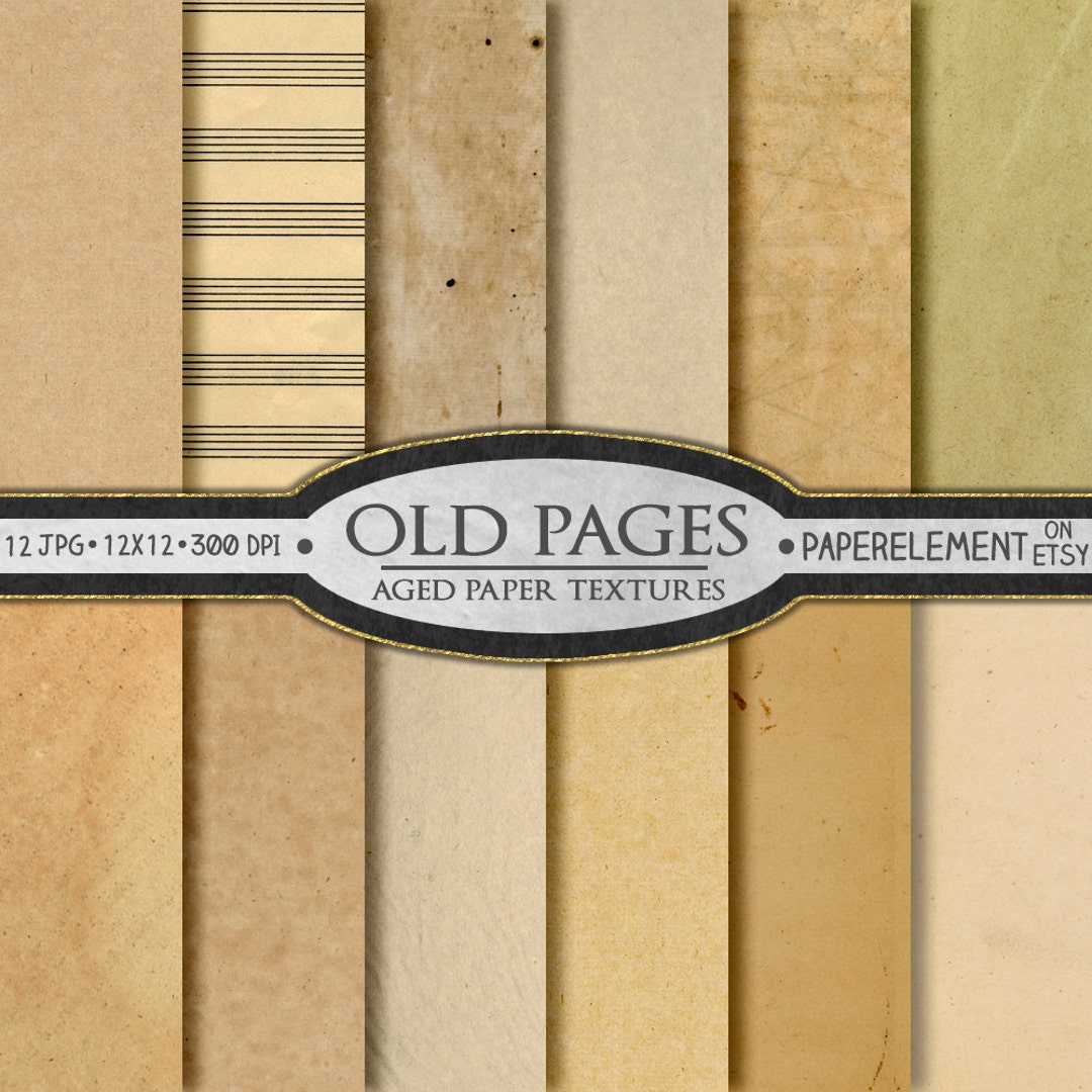 Digital Old Paper Digital Paper Pack: Antique Paper Textures, Vintage ...