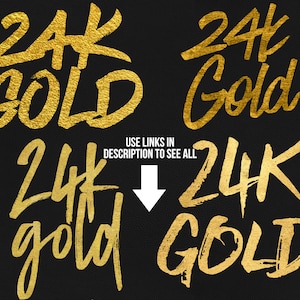 Gold Foil Layer Styles for Fonts and Lettering: Adobe Photoshop Instant ...
