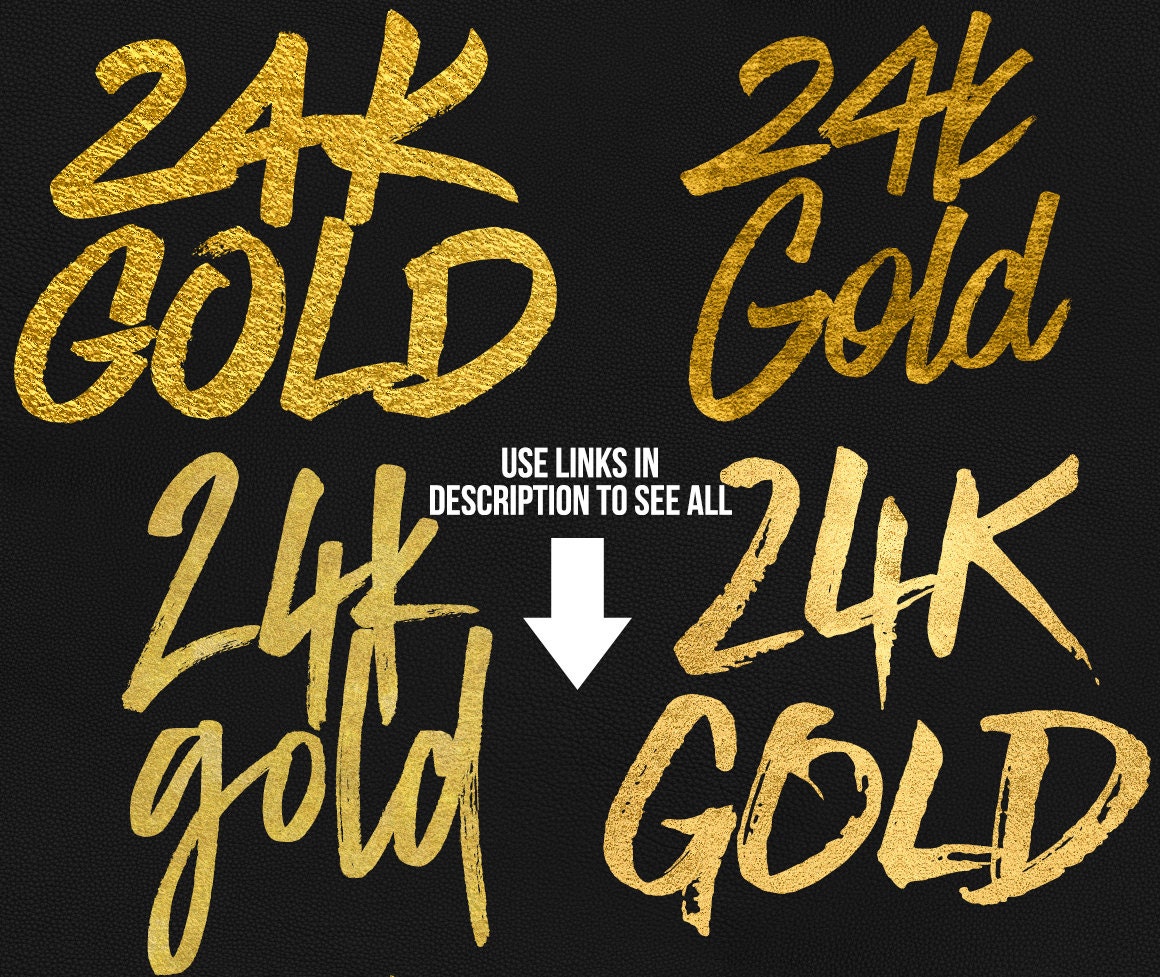 Gold Foil Layer Styles for Fonts and Lettering: Adobe Photoshop Instant ...