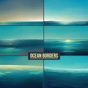 Ocean Border Clipart: 30 Transparent PNG Overlays of Water and Wave ...