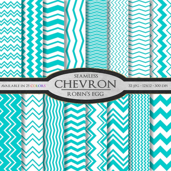 Aqua Blue Chevron - Etsy