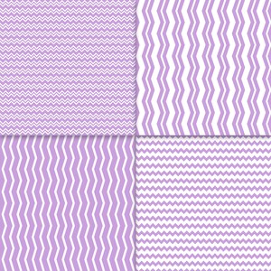 Purple Chevron Digital Paper Pack - Instant Download - Wisteria Digital ...