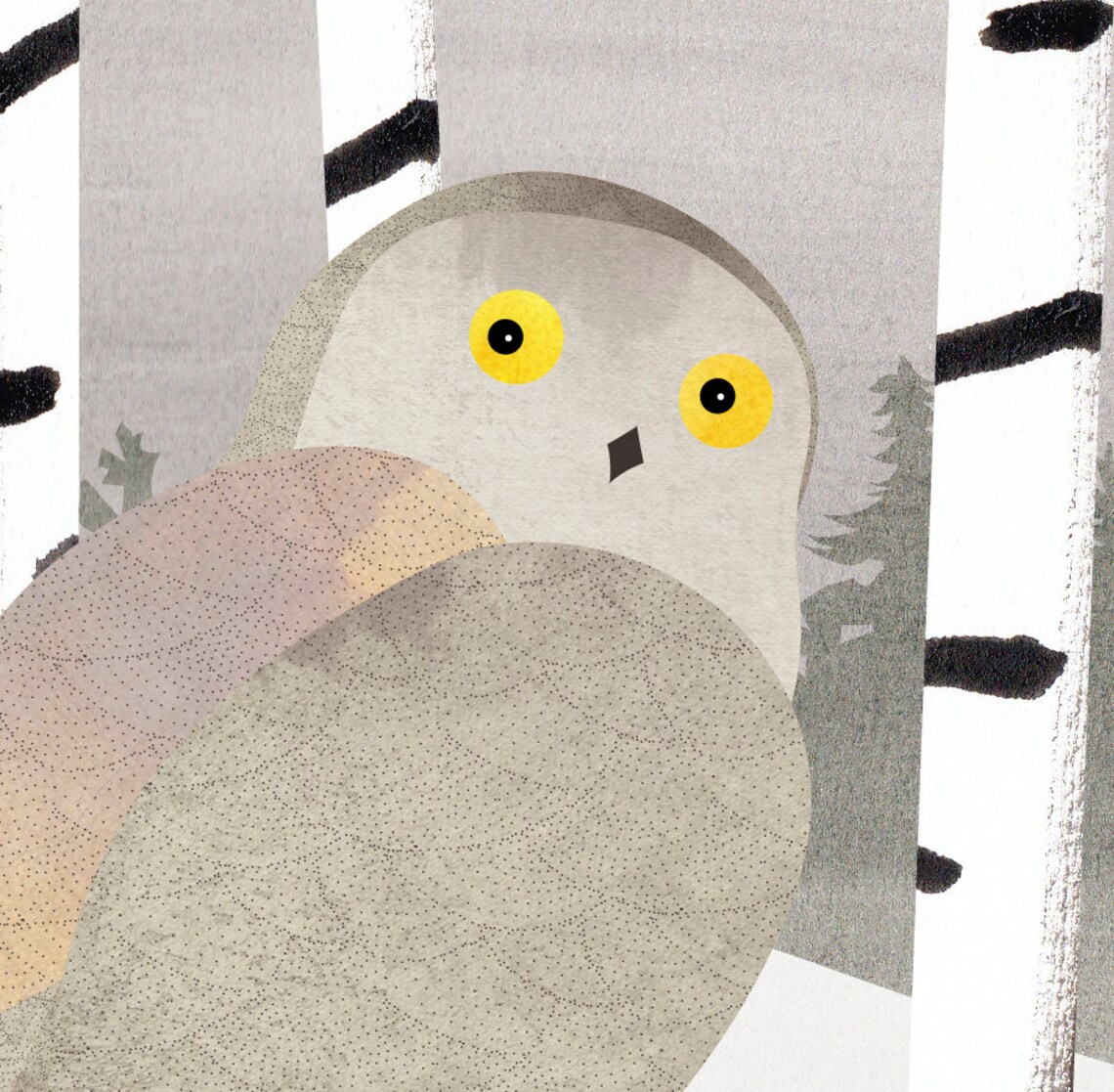 Wise Owl, Nursery Animal Wall Art, Bird, Kids Room, Print (available in ...