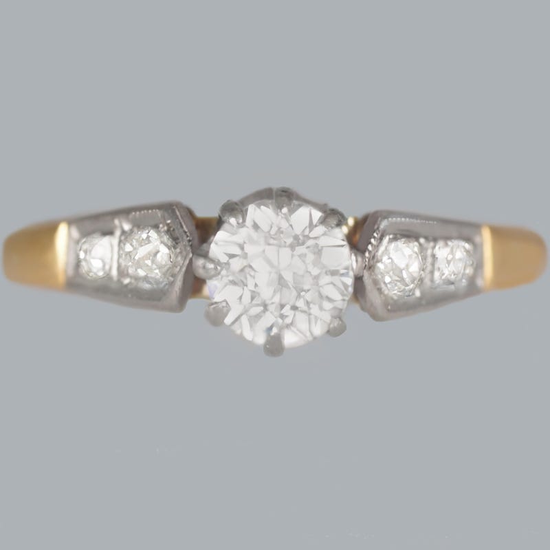 Diamond Solitaire Ring 18ct - Etsy UK