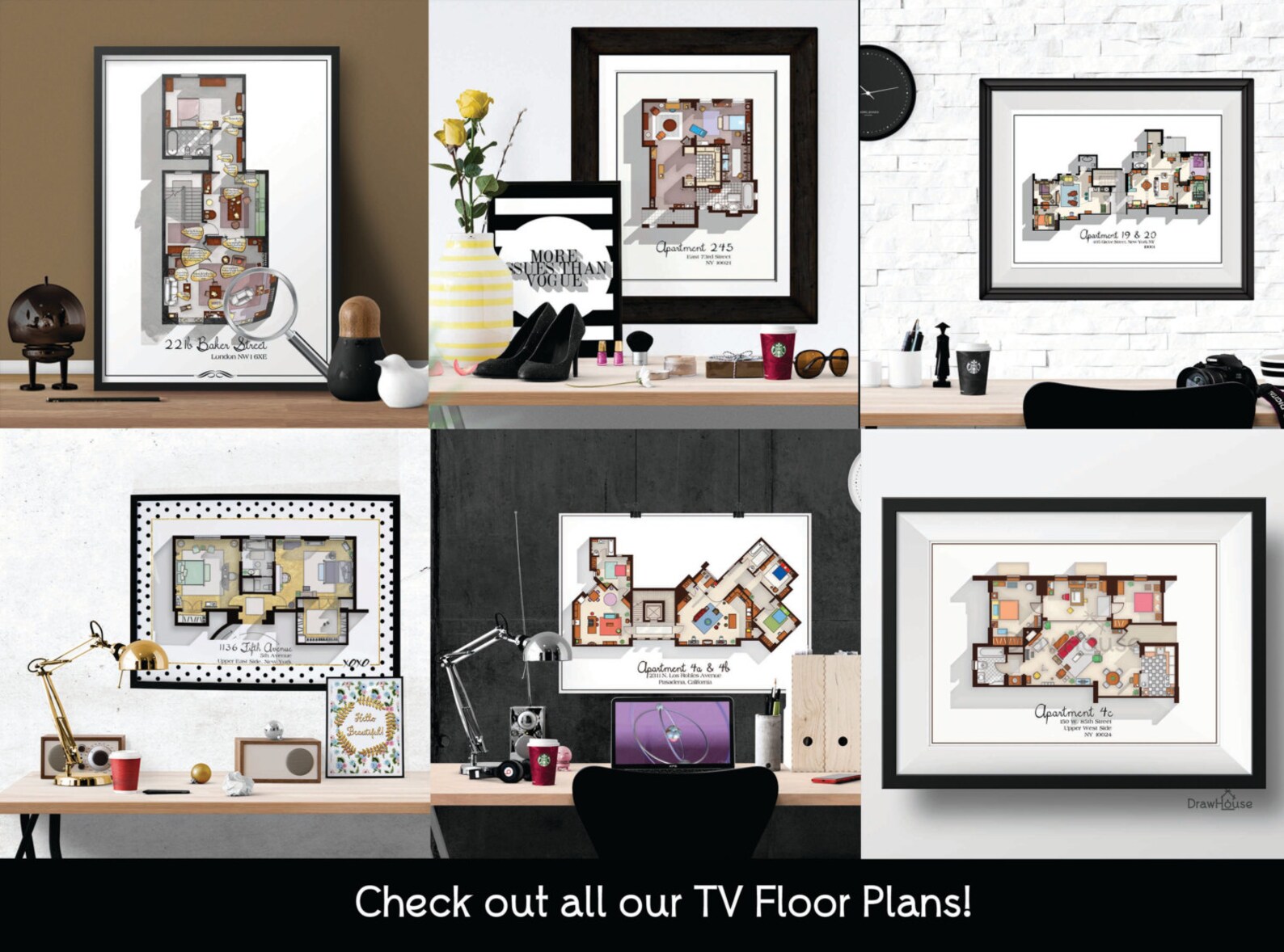 Central Perk Cafe Floor Plan Friends TV Show Layout Central | Etsy