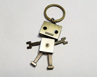 Unisex Robot Keychain / Hardware / Steampunk / Found Object / | Etsy