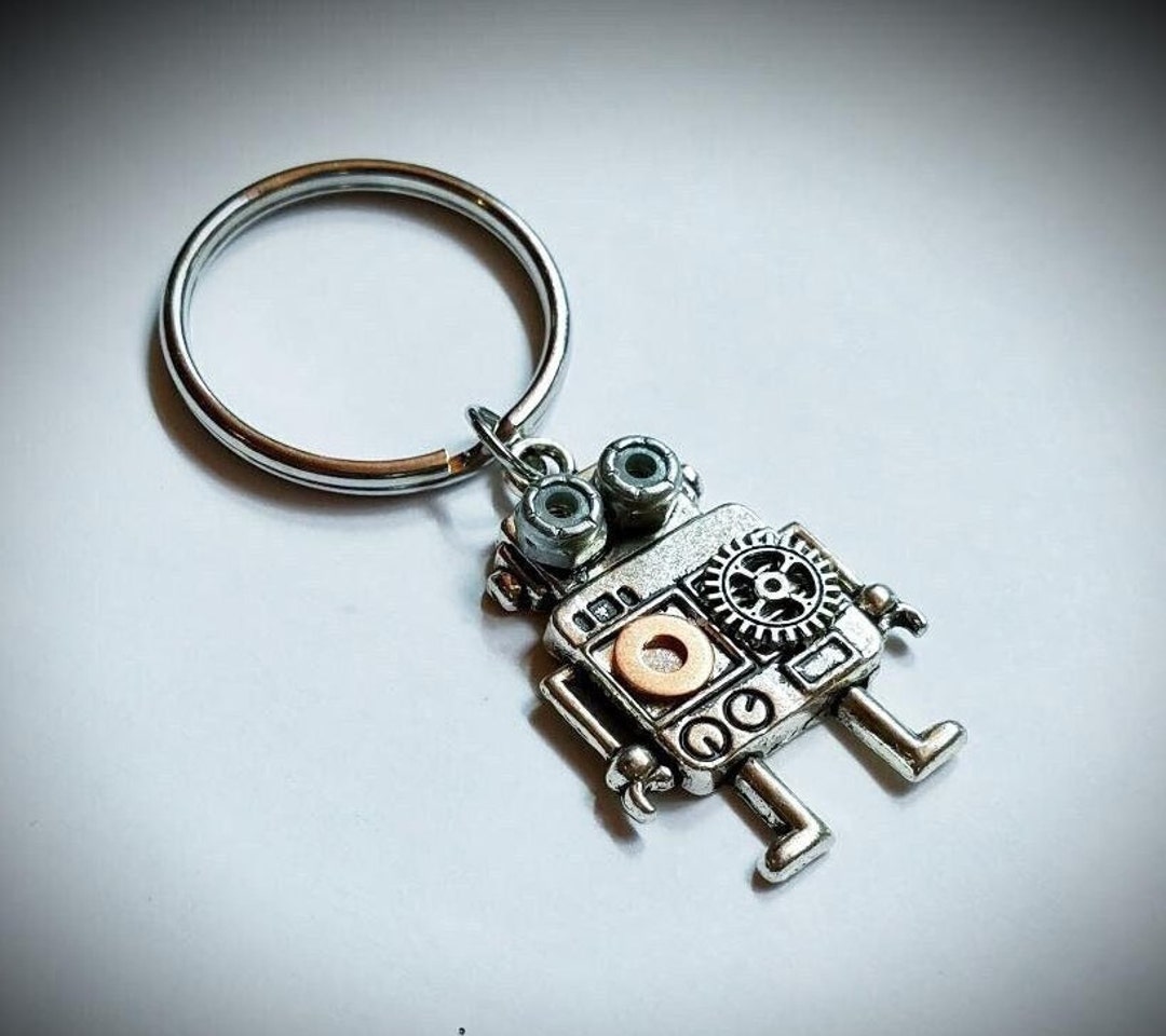Unisex Robot Keychain Gifts / Steampunk Cyberpunk Techie Nerd ...