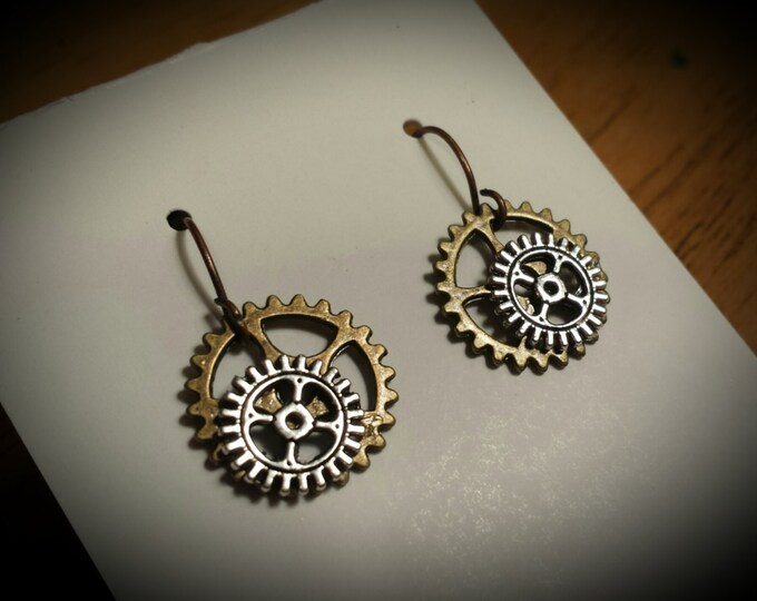 Steampunk Steampunk Earrings Cog Earrings Gear Earrings - Etsy