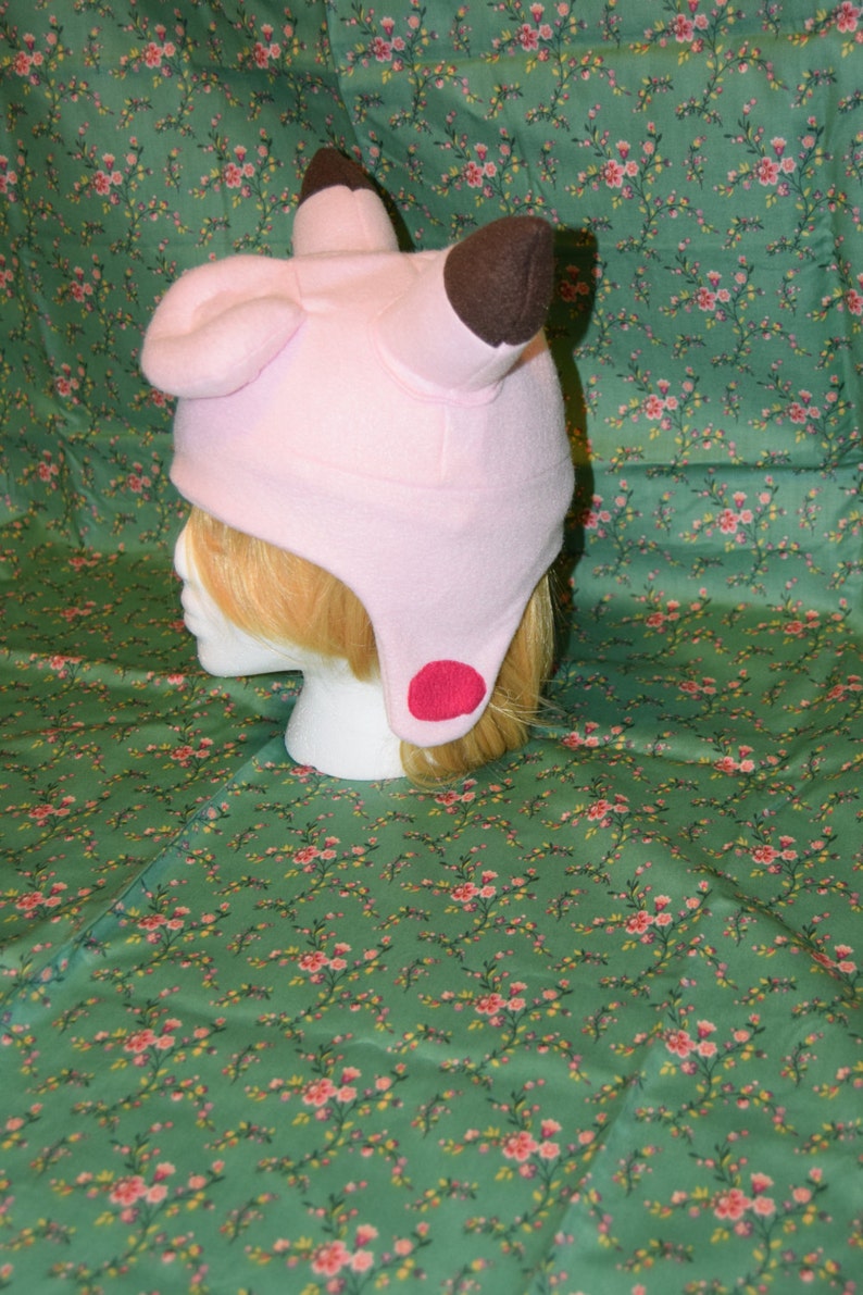 Clefairy Pokemon Fleece Hat- Adult/kids Size-great Fandom Christmas ...