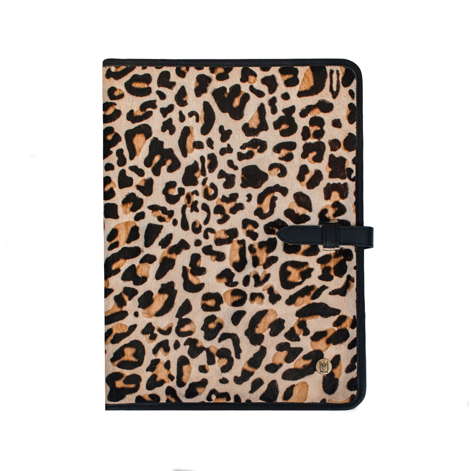 Leopard Print Cowhide Leather Portfolio Padfolio Folder For A4 | Etsy