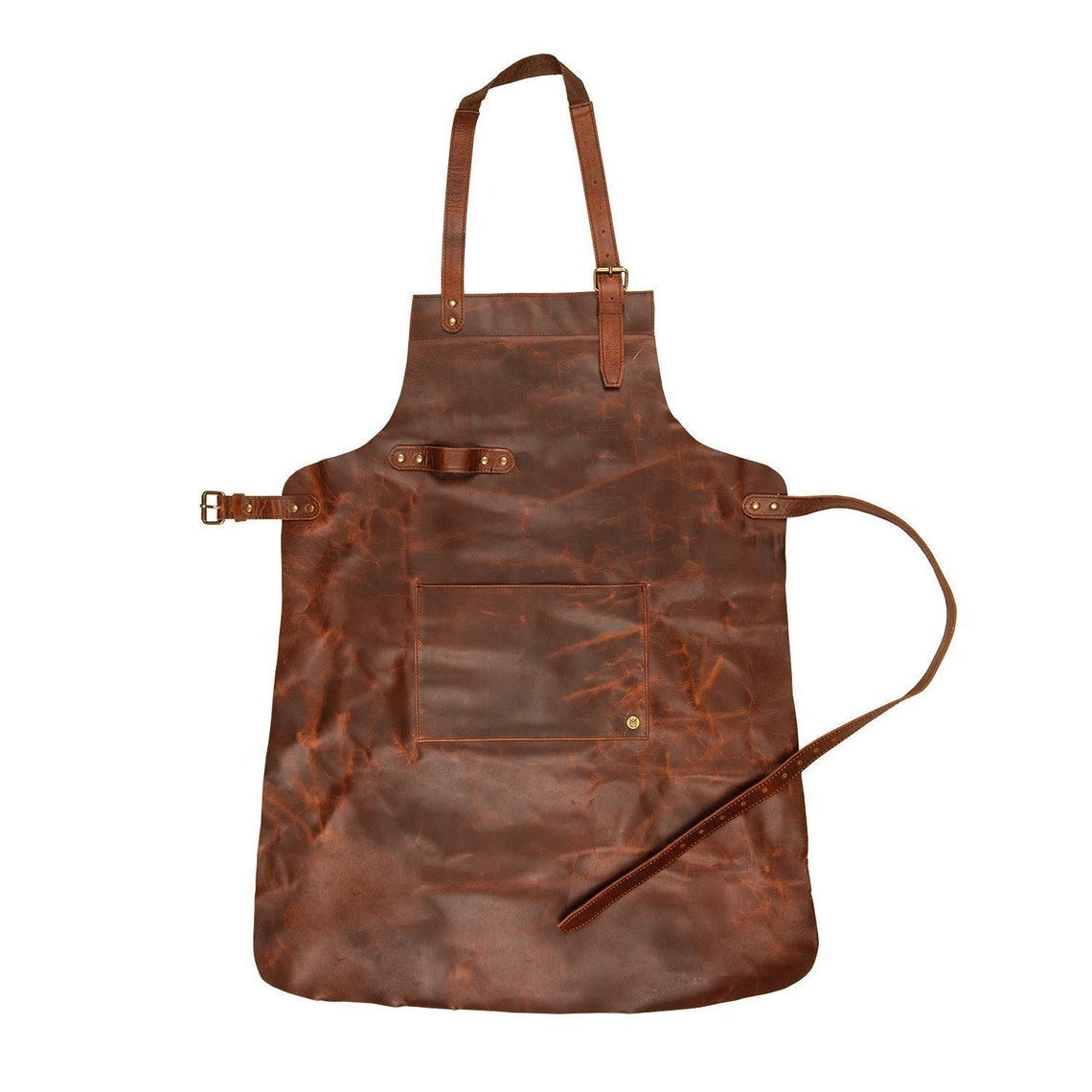 Personalized Leather Artist Apron | Custom Monogram Full Grain Leather ...