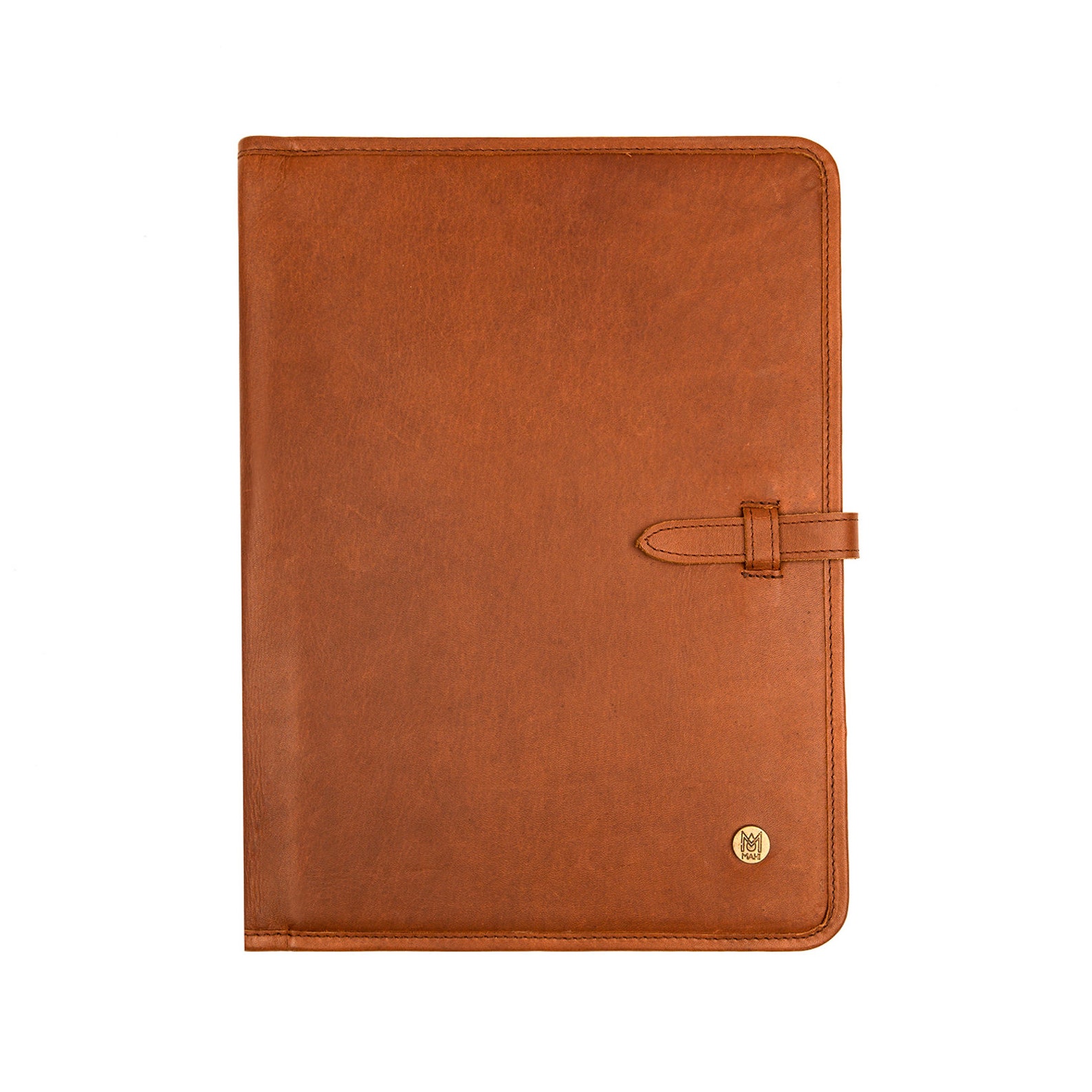 Personalized Brown Full Grain Leather Portfolio Padfolio - Etsy Canada