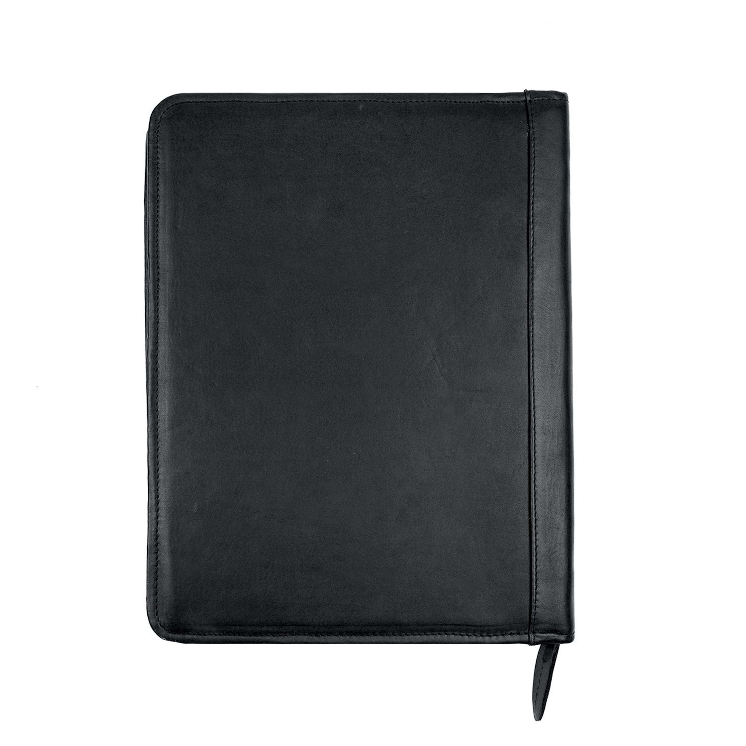 Personalized Black Full Grain Leather Portfolio Case With Zip - Etsy