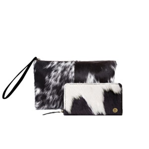 Matching Clutch & Purse Gift Set Black and White Natural - Etsy