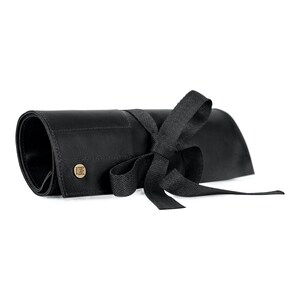 Personalized Black Leather Tool Roll Case, Craft Tool Case for Woodwork ...