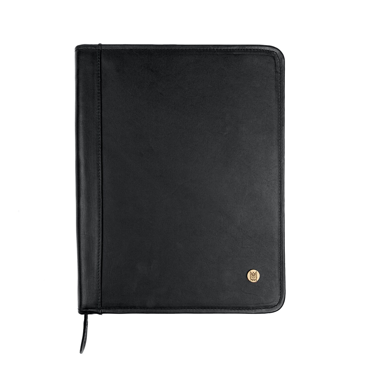 Personalized Black Full Grain Leather Portfolio Case With Zip - Etsy