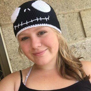 Skeleton Beanie, Skull Beanie Hat, Halloween, Crocheted Charater Hats ...