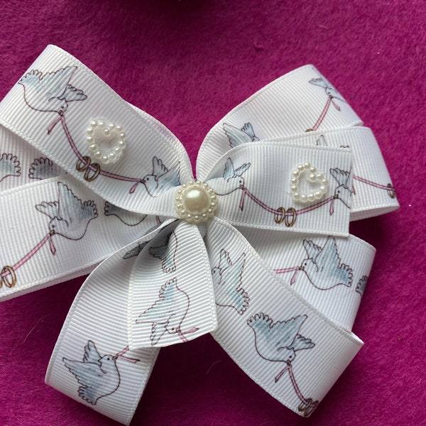 Flower Girl Hair Bow - Etsy