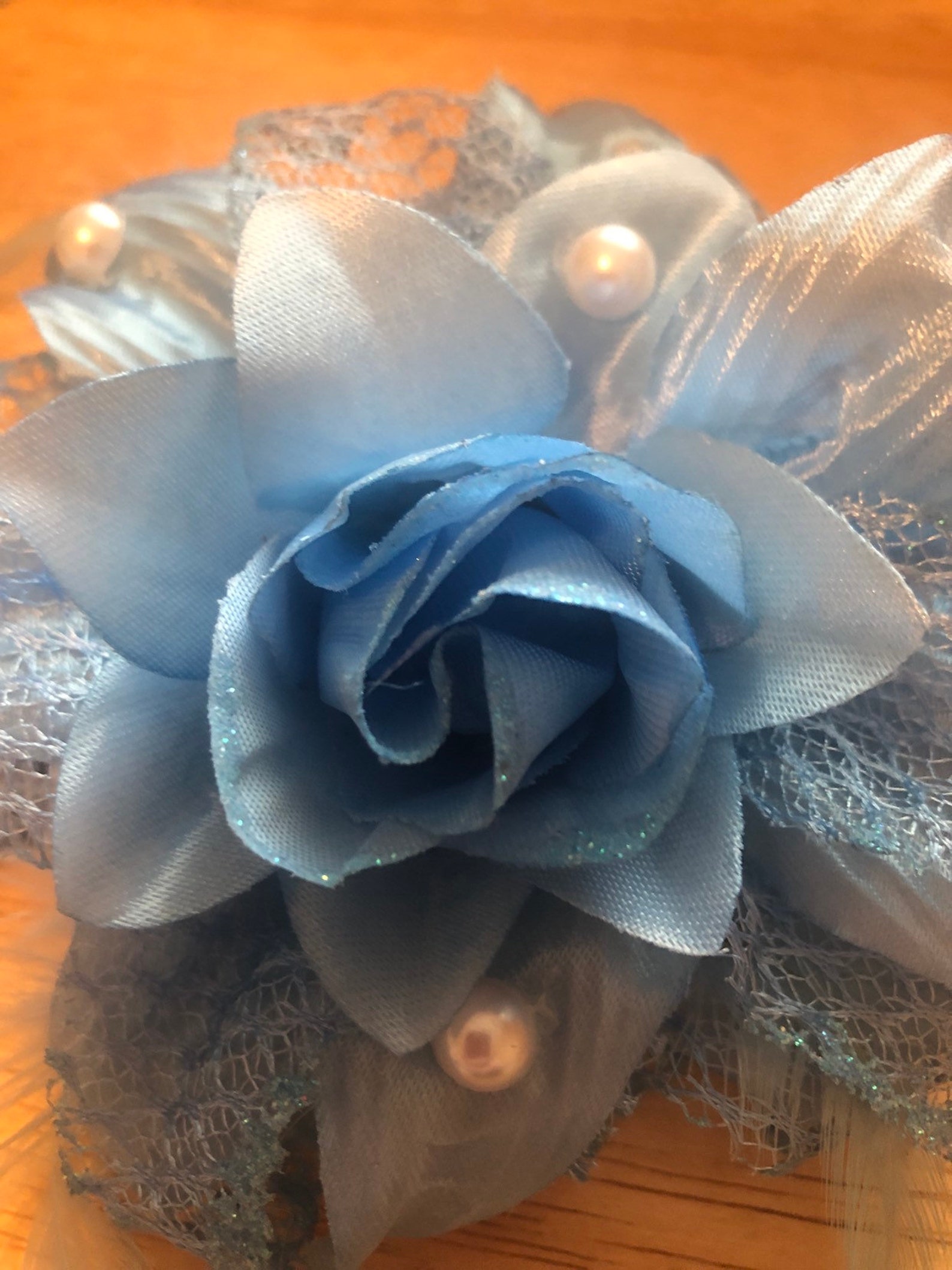 Blue Flower Headband - Etsy