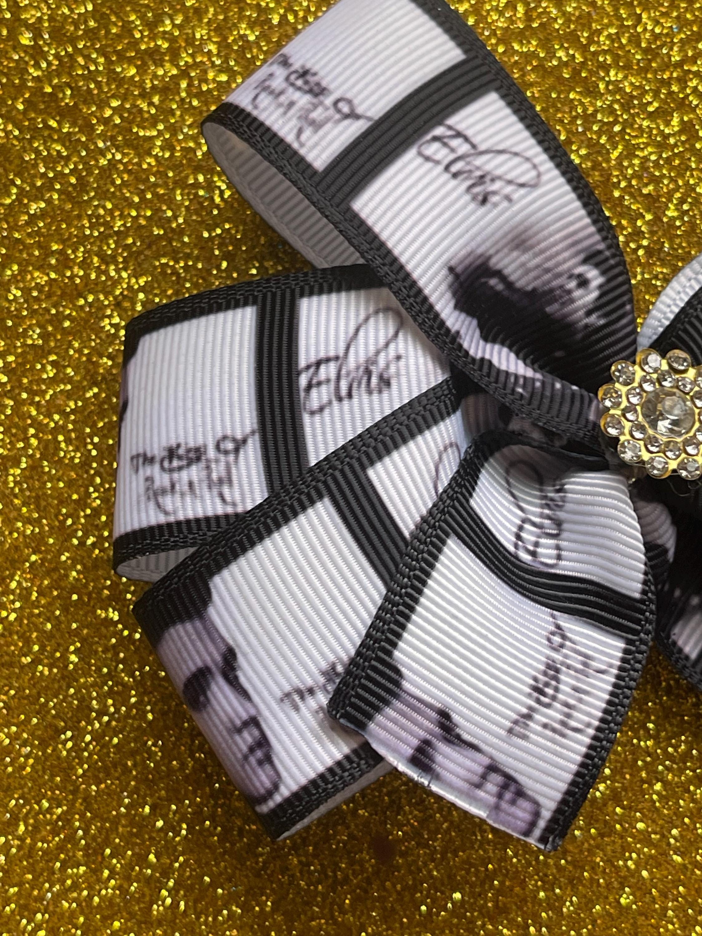 Elvis Presley With Golden Looking Emblem Hair Bow - Etsy