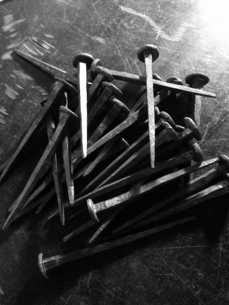 Hand Forged Nails 3 Inches Set of 5. - Etsy