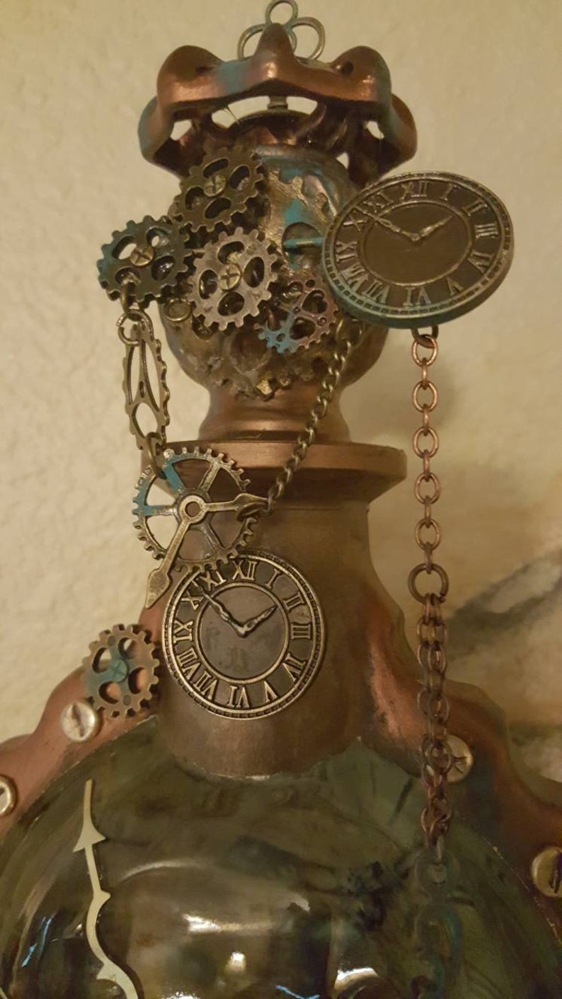 Bottle Art Vintage Bourbon Decanter Steampunk & Time | Etsy