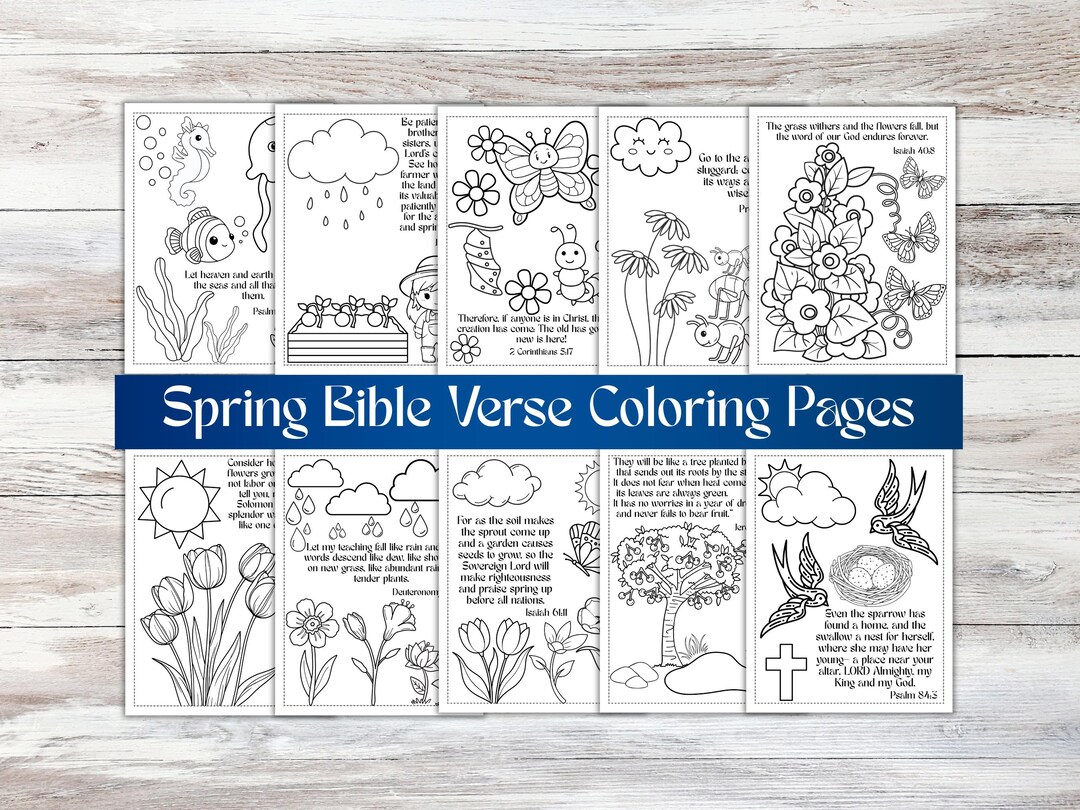 Christian Kids Spring Coloring Sheets, Printable Sunday School Coloring ...