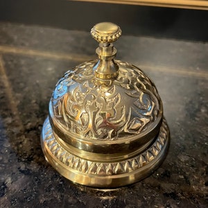 Victorian Counter Service Desk Bell in Vintage Styled Brass | Retail ...