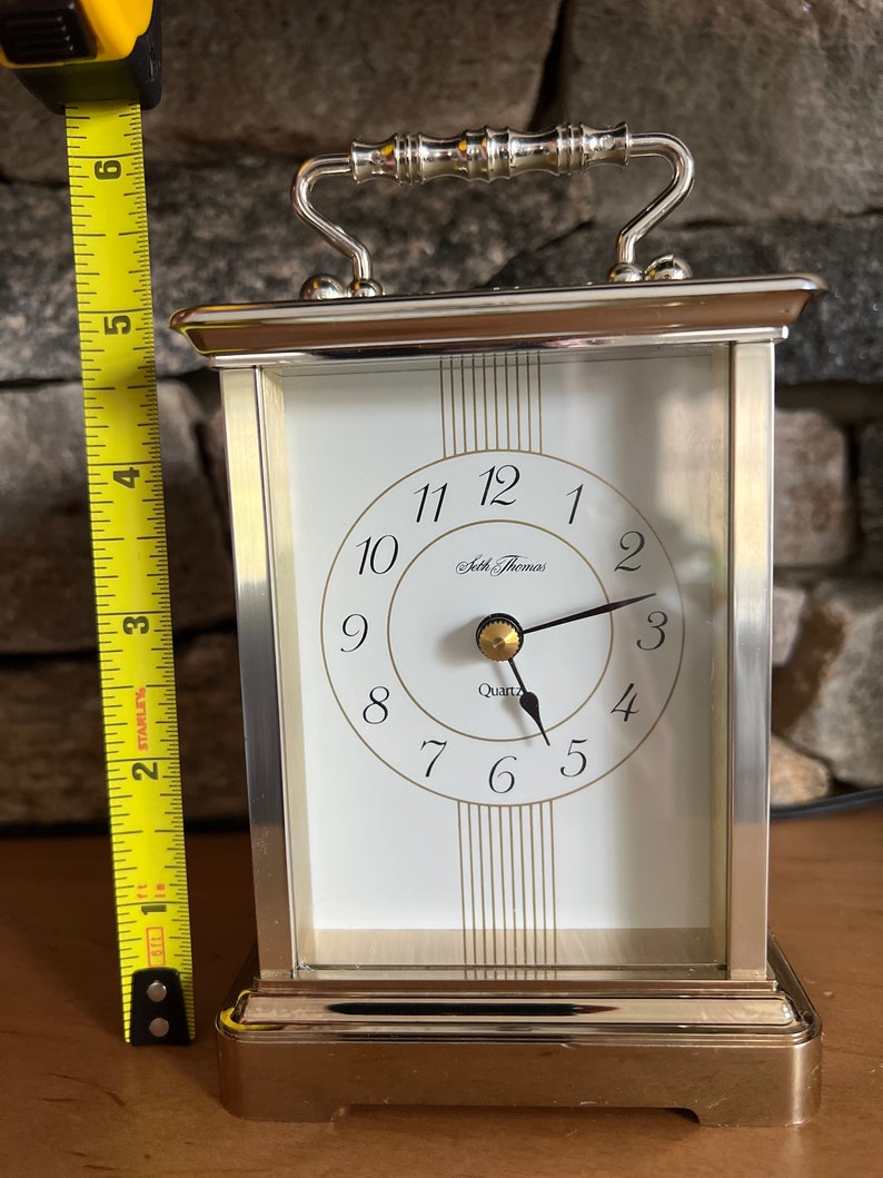Vintage Brass Seth Thomas Quartz Clock Desk Mantel Set - Etsy