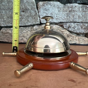 Vintage Brass and Wood Ships Wheel Bell - Etsy